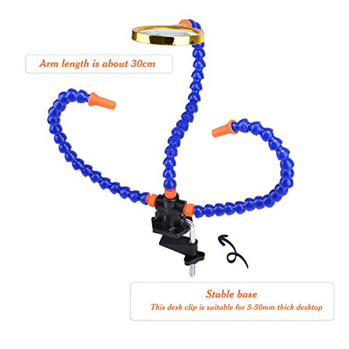 Helping Hands Soldering Station Table Clamp PCB Holder with Magnifier 3 ...