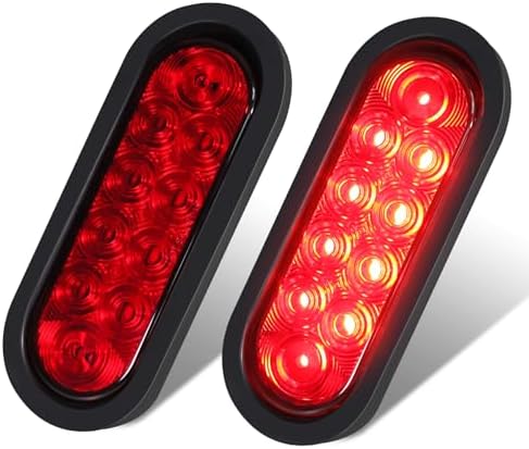 Amazon.com: NeaLia 6 Inch Oval LED Trailer Lights, Red Trailer Light ...