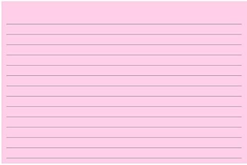 Pink Index Card