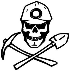 Amazon.com: Coal Miner Skull Decal, Decal Sticker Vinyl Car Home Truck ...