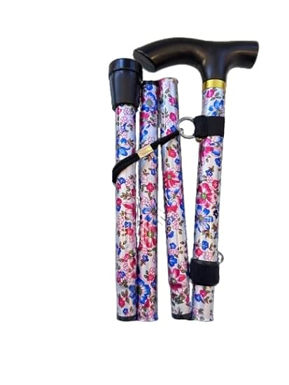 Floral Folding Walking Stick: Stylish Support for On-the-Go Mobility ...