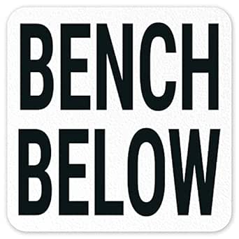 Amazon.com: Sigo Signs, Bench Below Vinyl Adhesive Pool Depth Marker ...