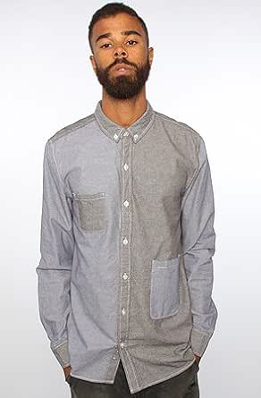 Amazon.com: Bellfield The Mixed Chambray Shirt in Blue : Clothing ...