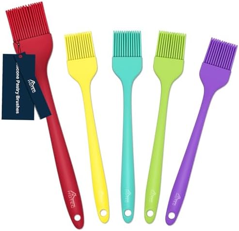 Yuanchu Pastry Brushes Silicone, 5 Pcs Heat Resistant Silicone Brush ...