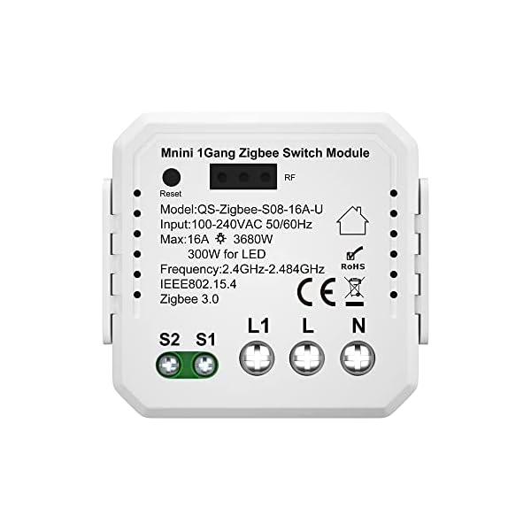 YANGZY QS-zigbee-S08-16A-U Tuya ZigBee Zigbee Bouton poussoir Normal ...