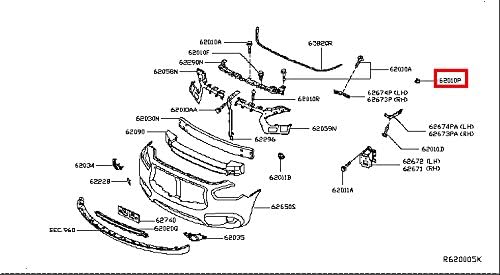 Amazon.com: Infiniti Genuine Body Front Bumper Grommet 85099-1MA0A QX60 ...