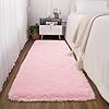 Amazon.com: ST. BRIDGE Pink Runner Rug for Bedroom 2x6 Feet, Fluffy ...