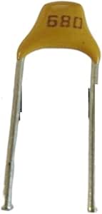 Amazon.com: LABDIP 100PCS Monolithic Ceramic Capacitor 50V 680 J 68PF 50V Pins 5.08mm CT4 ...
