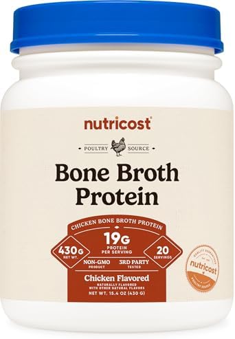 Amazon.com: Nutricost Chicken Bone Broth Protein Powder (Chicken Soup ...