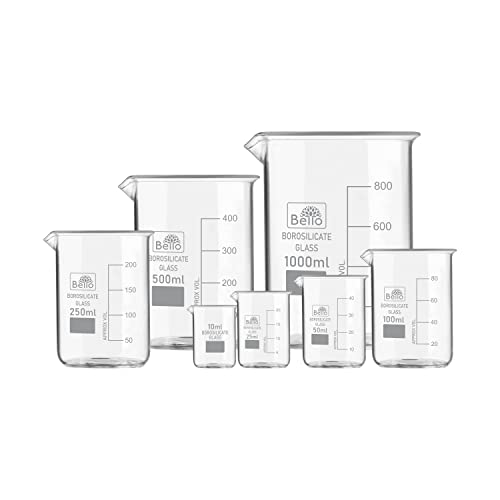 Bello Borosilicate 3.3 Glass Beaker 10ml, 25ml, 50ml, 100ml, 250ml ...