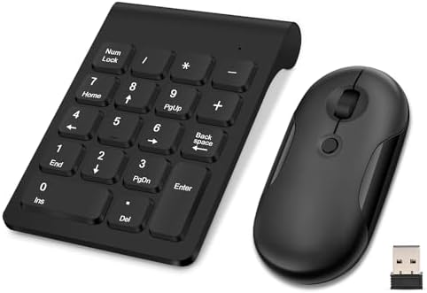 Amazon.com: TRELC Wireless Numeric Keypad and Mouse Combo, Mini 2.4G 18 ...