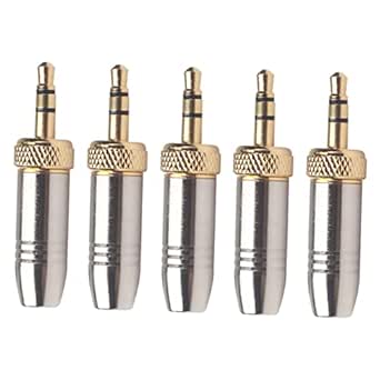 5pcs Mic Coupler Microphone Coupler Mic Connector Cable Silver Speakers ...