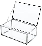 Amazon.com: HighFree Vintage Glass Box with Lid - Clear Jewelry Glass ...