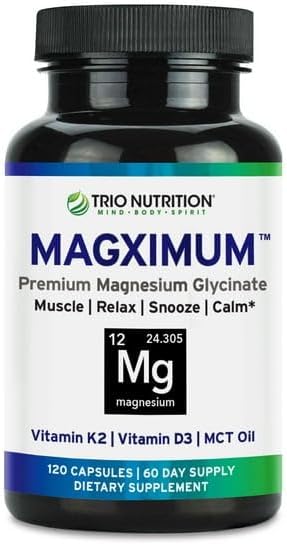 Amazon.com: Trio Nutrition MagX Magnesium Glycinate, Vitamin D3 ...