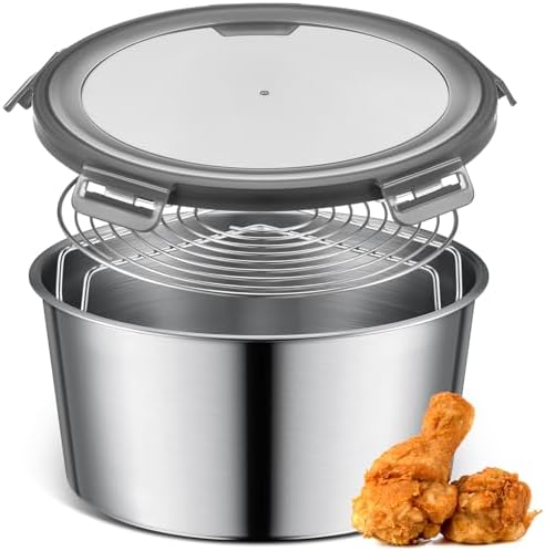 Amazon.com: Tioncy 8.66 Inch x 4.72 Inch Stainless Steel Batter Bowl ...