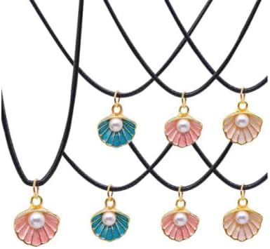 Amazon.com: HSLCGF 36 Pack Mermaid Shell Necklace Summer Pink Shell ...