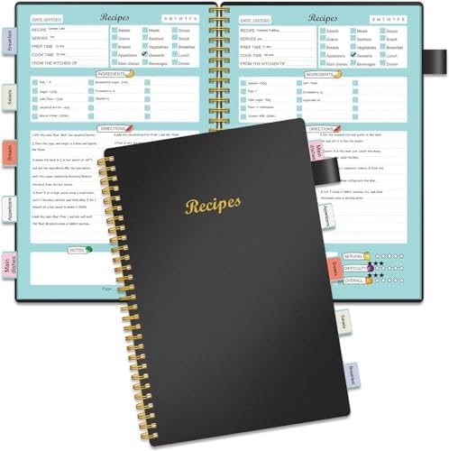 Amazon.com: Recipe Book to Write in Your Own Recipes, Blank Recipe ...