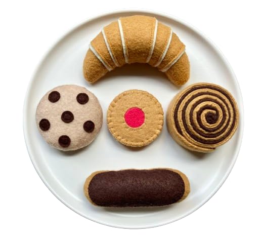 Amazon.com: Bakery Set (Small Set) / Handmade Felt Play Food for Kids ...