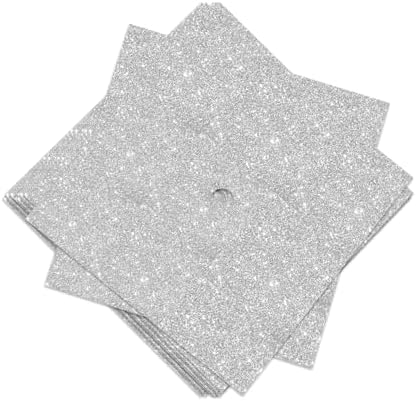 Amazon.com : HSONAIGEE 10 Sheets Sliver Glitter Cardstock Premium ...