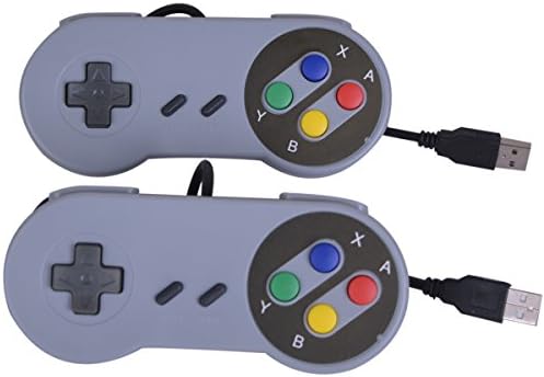 Amazon.com: Baitaihem 2 Pack SNES USB Retro Controller PC USB Gaming ...