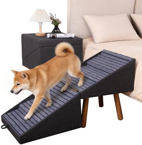 Amazon.com : 21.06”H Dog Stairs for High Bed, 6-Step Pet Stairs with ...