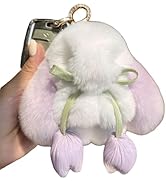 Amazon.com: Bunny Keychain with Tin & Bag Cute Soft Plush Rabbit ...