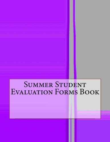 Summer Student Evaluation Forms Book: Coallier, Julien: 9781973936633 ...