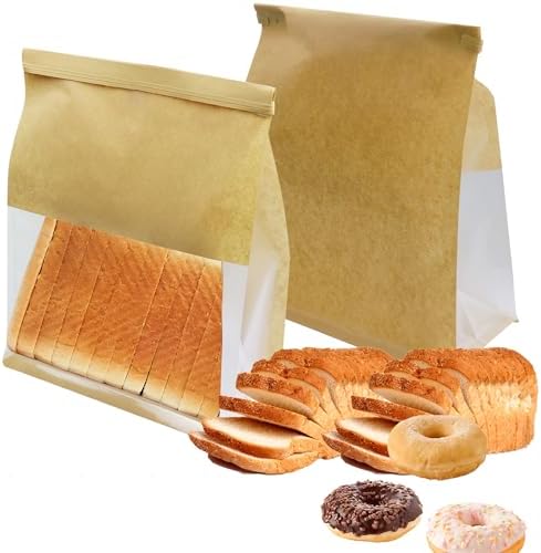 Amazon.com: Tenare 50 Pieces Bakery Bags with Window 3.54 x 2.36 x 6.69 ...