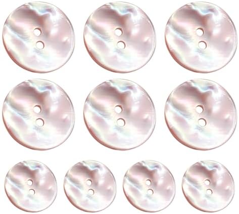 PH PandaHall 100pcs Natural Shell Buttons 15/20/25mm Shell Round ...