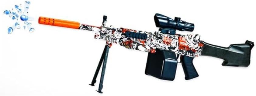 Electric High Speed Shooting M249 Toy Gun, 52 cm, (Random Color) : Buy ...
