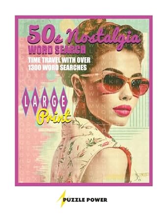 50s Nostalgia Word Search: A Large Print 1950s Word Search Puzzle Book ...