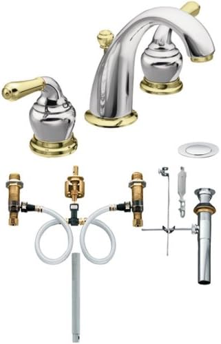Moen T4572CP-9000 Monticello Two-Handle High Arc Bathroom Faucet with ...