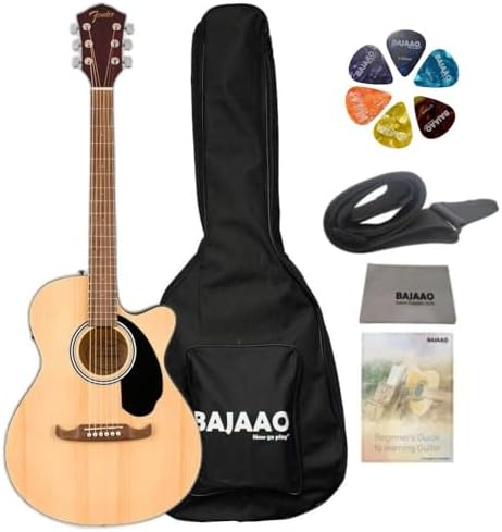 Fender FA135CE Electro-Acoustic Guitar Concert Cutaway Electronics with ...