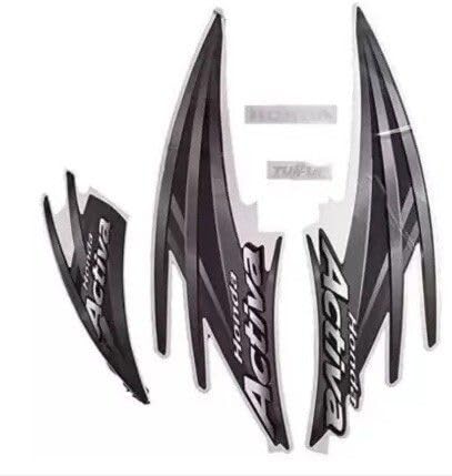 Bike Sticker Compatible with - Activa Black Scooter Sticker Kit (2347 ...