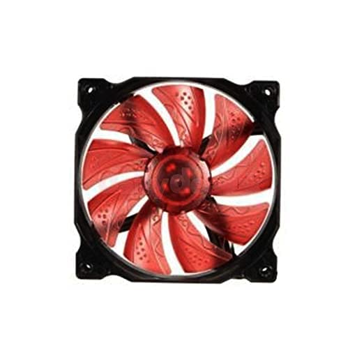 ULTRABYTES Red LED 12CM PC Cooling Fan 3-pin & 4-Pin Molex 120mm ...