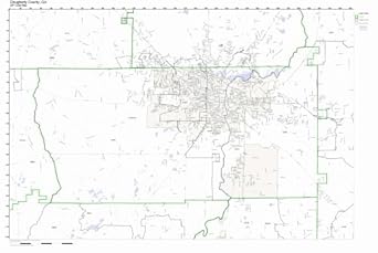 Amazon.com : Dougherty County, Georgia GA ZIP Code Map Not Laminated ...