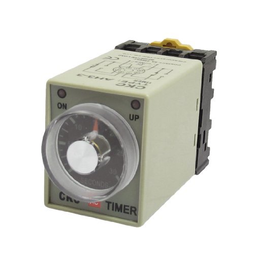 0-30 Seconds 8P Screw Resistive Load Delay Timer Time Relay w Socket AC ...