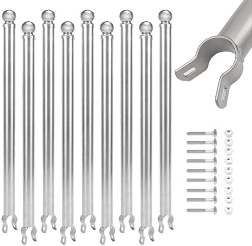 Amazon.com : GRELWT 2 Pack 2-3/8" OD Metal Post Extender, 24" Fence ...