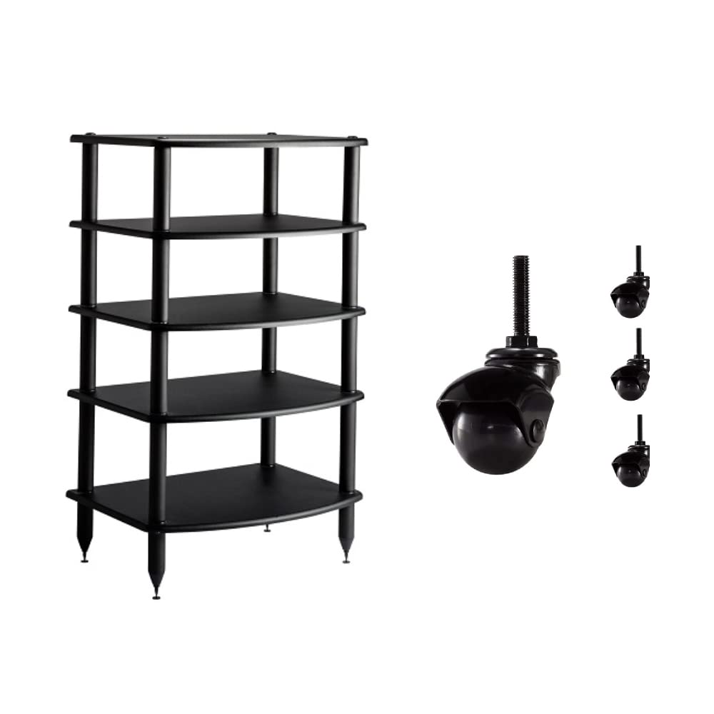 Amazon.com: Pangea Audio Vulcan Rack and Casters Bundle Black Five ...