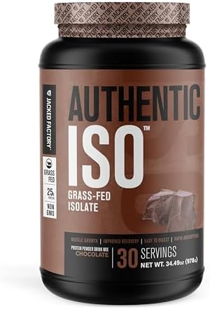 Amazon.com: Jacked Factory Authentic ISO Grass Fed Whey Protein Isolate ...