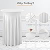 Amazon.com: 2 Packs White Round High Top Table Cloth for Cocktail Party ...