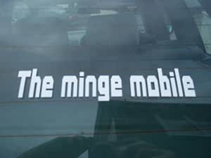 Amazon.com: Minge Mobile Vinyl Decal (External Fitting) : Automotive