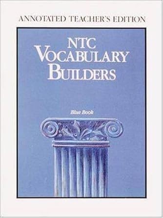 NTC Vocabulary Builders- Blue Book- Annotated Teacher's Edition: Ntc ...