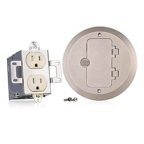 Leviton 25251-TFN 15 Amp 1-Gang Floor Box Assembly, Commercial Grade ...