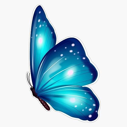 Amazon.com: Pink Glitter Butterfly Sticker Vinyl Waterproof Sticker ...