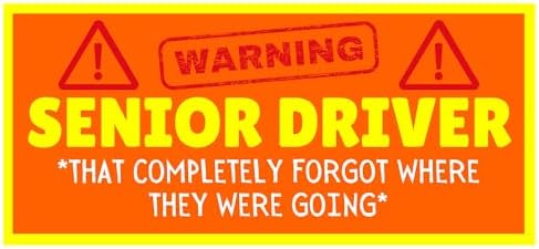 Amazon.com: Funny Senior Driver Car Magnet, Elderly Drivers Magnetic ...