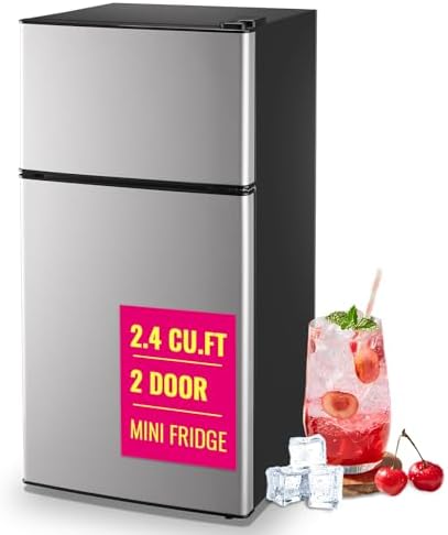 Amazon.com: DEMULLER 2.4 Cu.ft Mini Fridge with Top Freezer Apartment ...