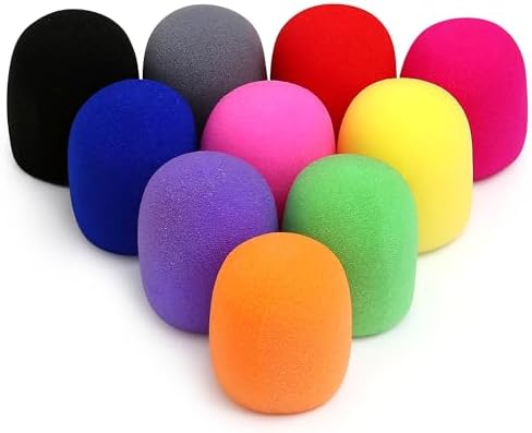 Amazon.com: 10Pcs Microphone Foam Covers Thick Handheld Stage ...