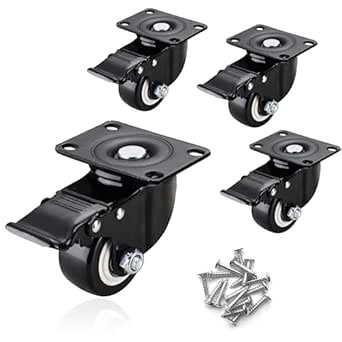 Venzitory Casters Wheels, 2 inch Caster, Casters Set of 4 Heavy Duty ...