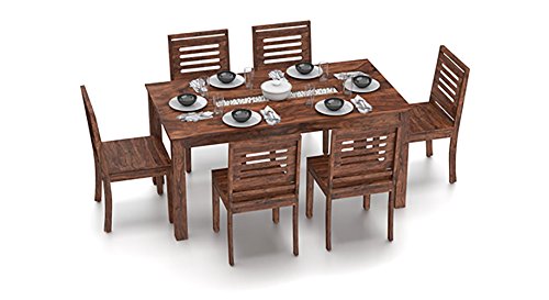 Urban Ladder Brighton - Capra 6 Seater Dining Table Set (Finish : Teak ...